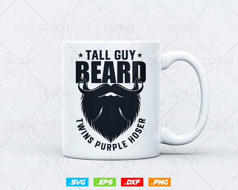 Tall Guy Beard Twins Purple Hoser Svg Png, Perfect for kids dude, Svg ...