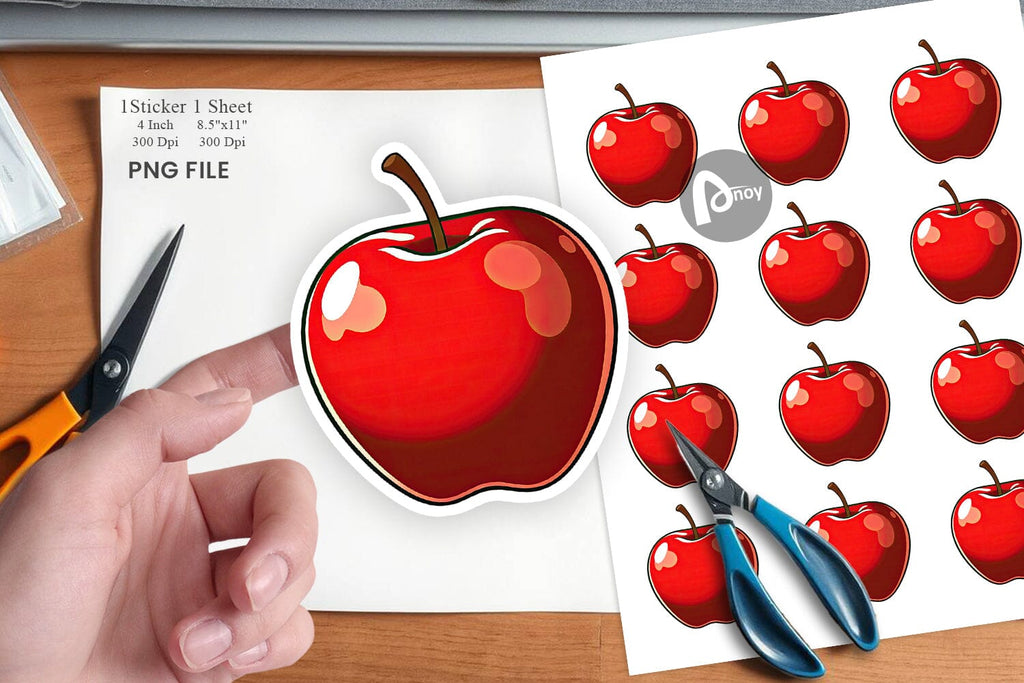 Teacher Apple Sticker - So Fontsy