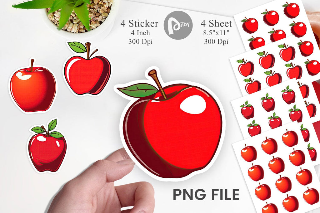 Teacher Apple Sticker - So Fontsy