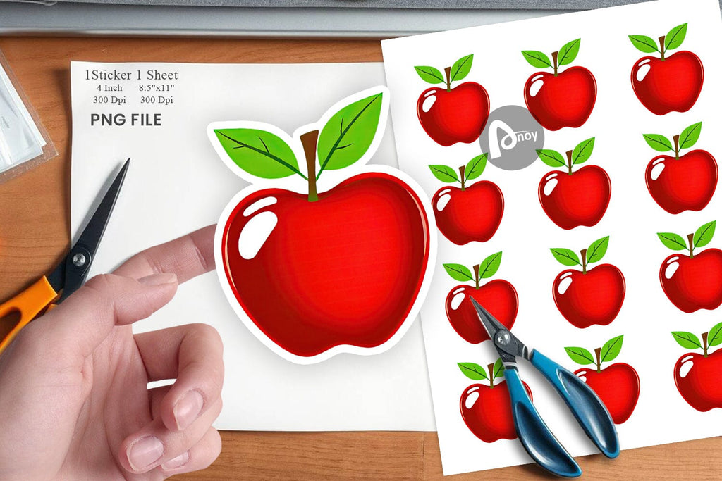 Teacher Apple Sticker - So Fontsy