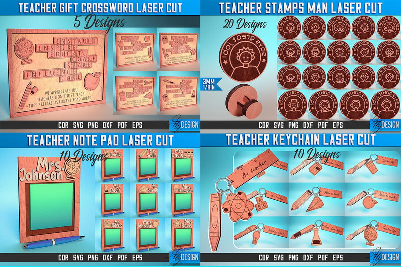 Teacher Laser Cut Mega Bundle SVG | Teacher Laser Cut Designs | School ...