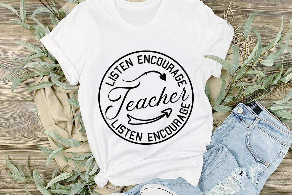 Teacher Listen Encourage Motivate Inspire - So Fontsy