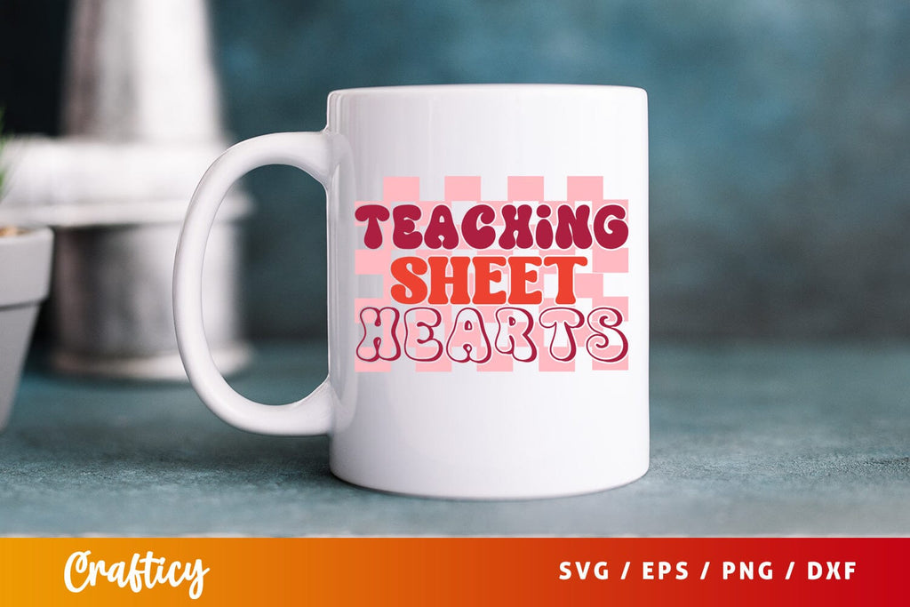 Teaching sheet hearts SVG Design - So Fontsy