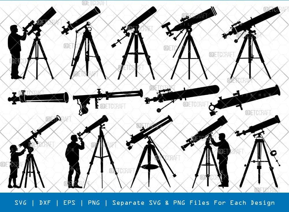 Telescope Svg Cricut Cut Files Png Bundle, SB01162 - So Fontsy