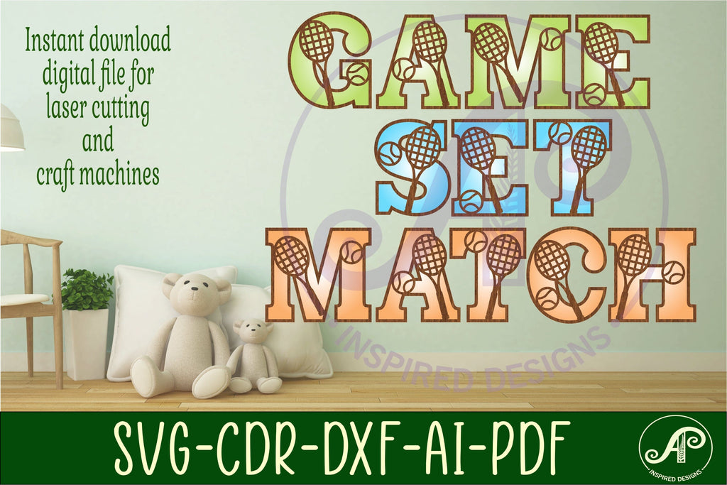 Tennis racket and ball letters alphabet set x 26 - So Fontsy