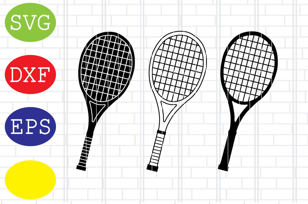 Tennis Racket Svg, Tennis Fan Vector, Tennis Silhouette, Tennis Fan Svg ...