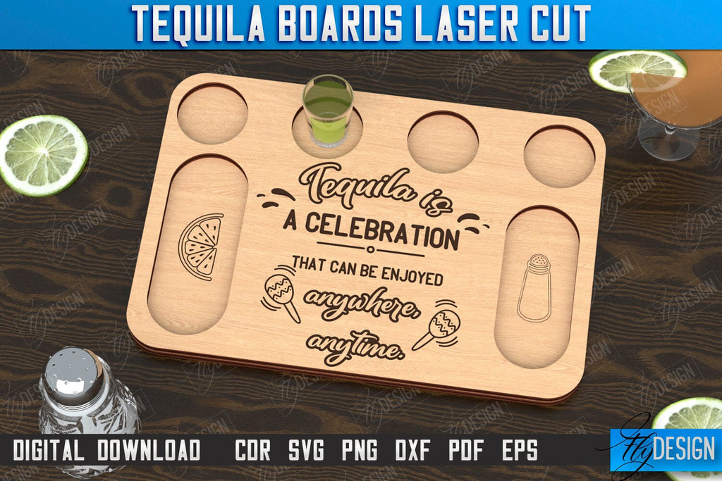 Tequila Board Laser Cut | Tequila Shot Board | Shot Serving Tray | Shot ...