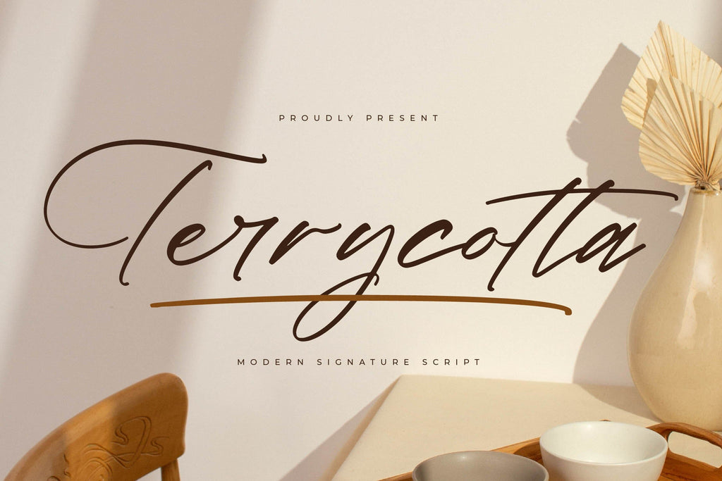 Terrycotta - Modern Signature Script - So Fontsy