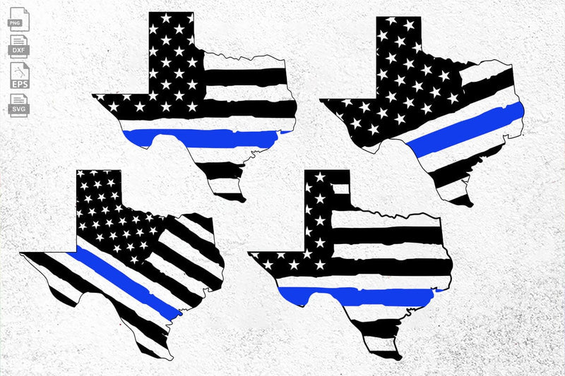 Texas Police Blue Line US Flag, United States of America Flag, Texas ...