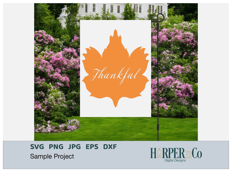Thankful Leaf SVG PNG Cut EPS File - So Fontsy