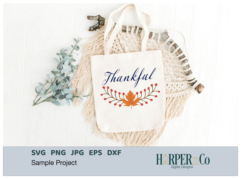 Thankful SVG PNG Cut EPS File - So Fontsy