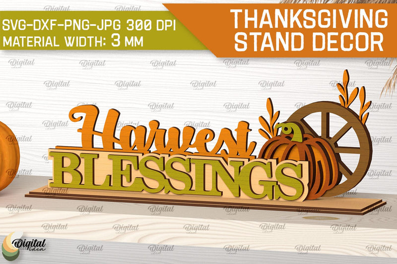 Thanksgiving Decoration LaserCut. Thanksgiving Day Decor SVG - So Fontsy