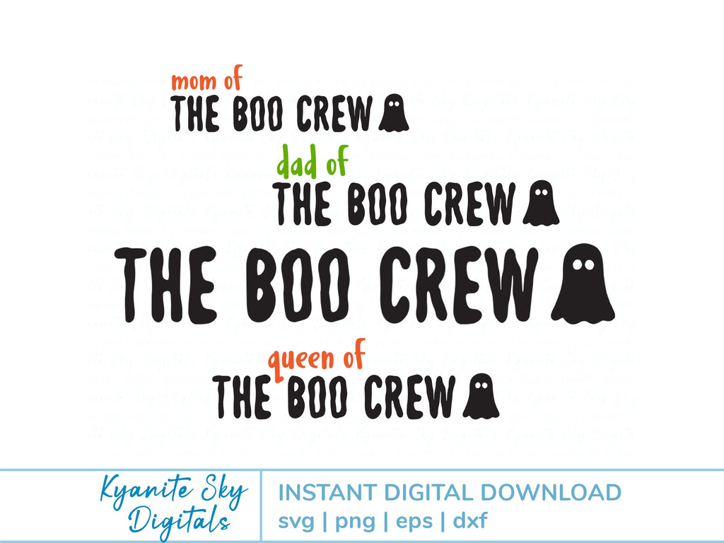 The Boo Crew SVG Halloween titles with ghost - So Fontsy
