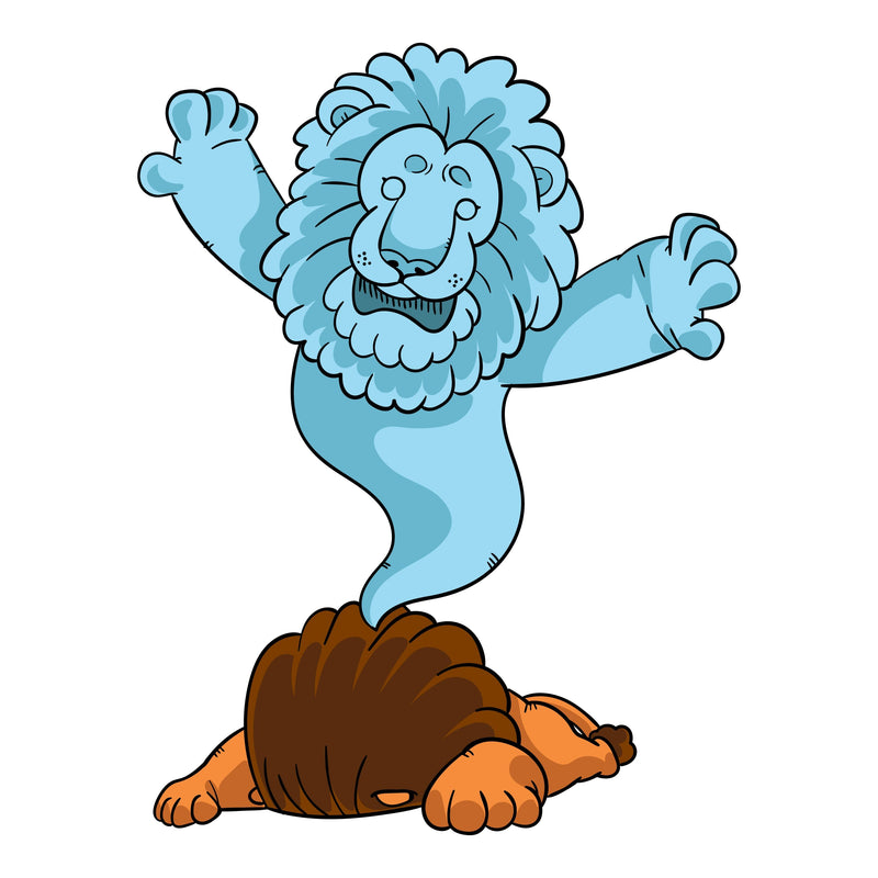 The Cartoon lion dies and his ghost comes out - So Fontsy