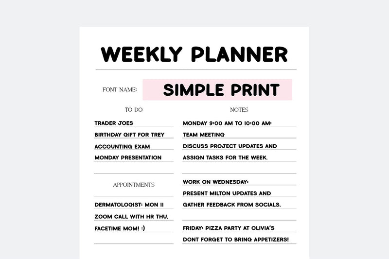 The Essential Digital Planner Font Bundle Vol. 2 - So Fontsy