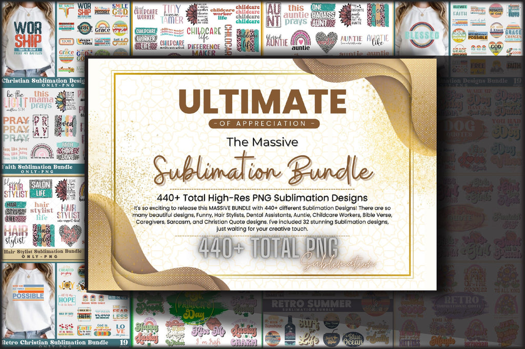 The Massive Sublimation Bundle, Big Sublimation Designs Bundle, Mega ...