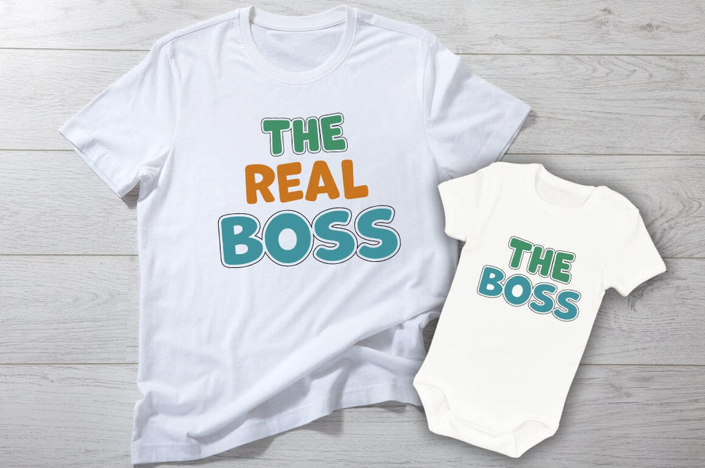 The real boss and The boss SVG Design - So Fontsy