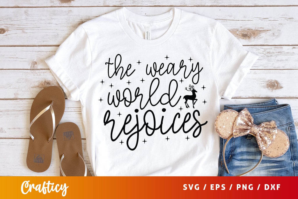 The Weary World Rejoices SVG Design - So Fontsy