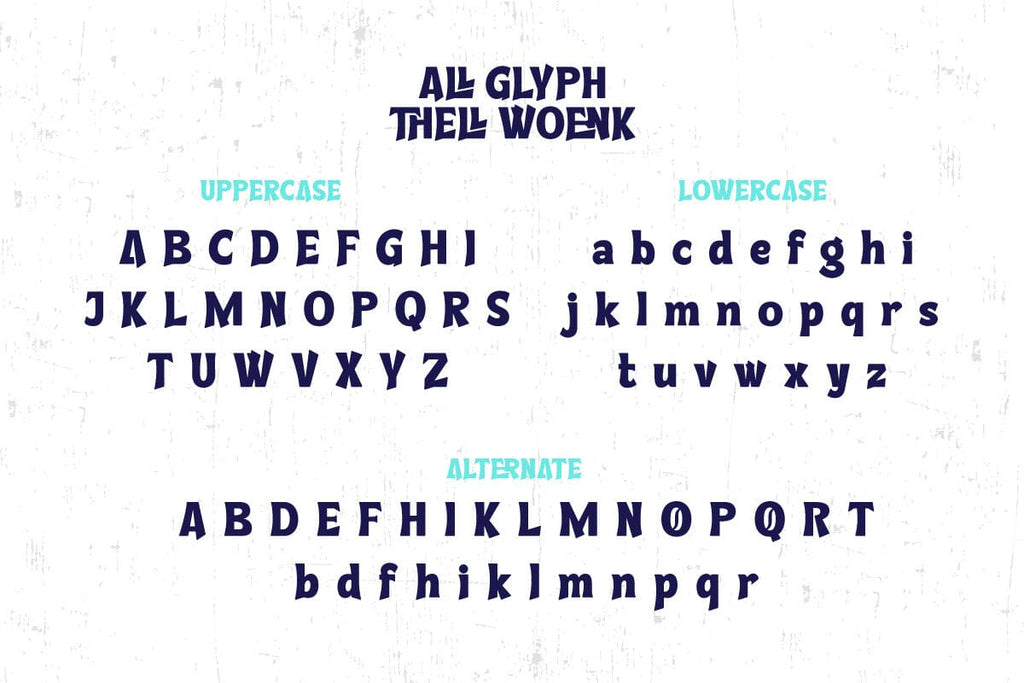 Thellwoenk - Quirky Display Font - So Fontsy