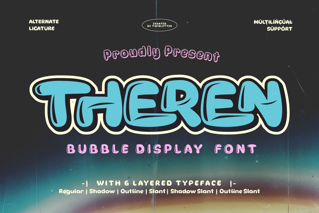 Theren - Bubble Display Font - So Fontsy