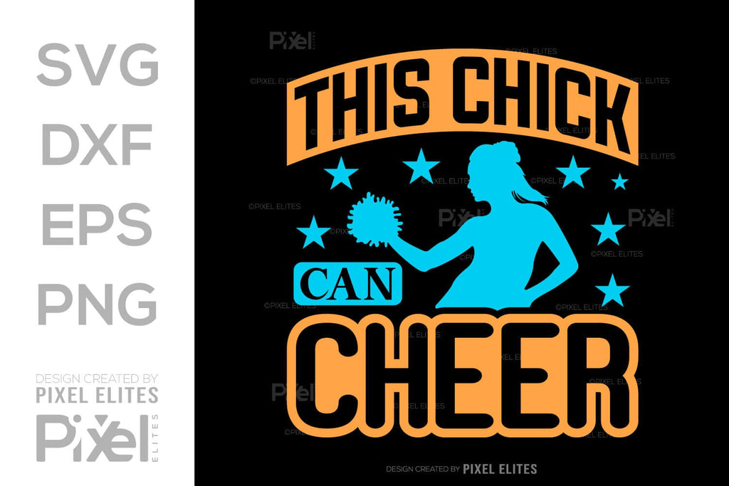 This Chick Can Cheer SVG Cheerleading Cheer Life Bundle Cheer Team ...