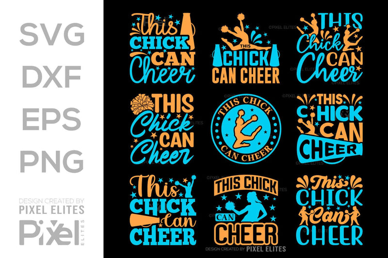 This Chick Can Cheer SVG Cheerleading Cheer Life Bundle Cheer Team ...