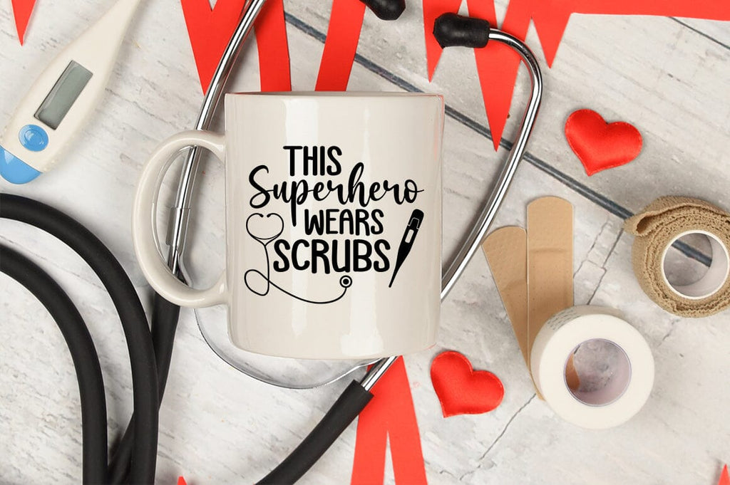This Superhero Wears Scrubs SVG Design - So Fontsy