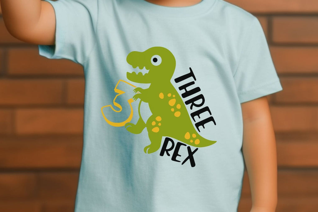 Three Rex| 3rd Birthday SVG Cutting Files. - So Fontsy