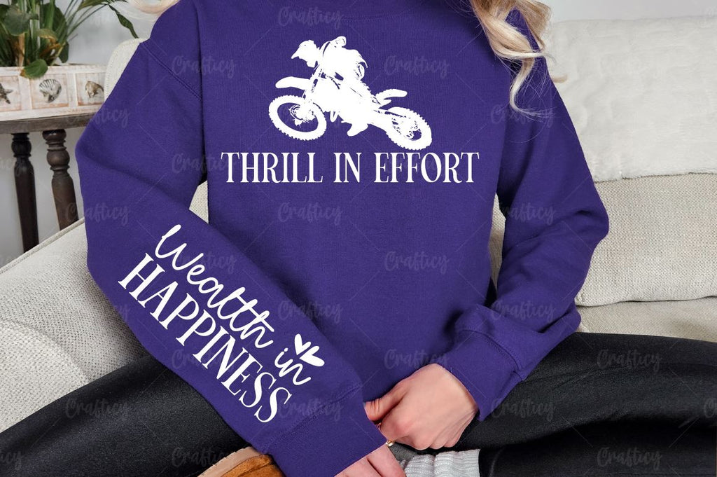 Thrill in effort Sleeve SVG Design - So Fontsy
