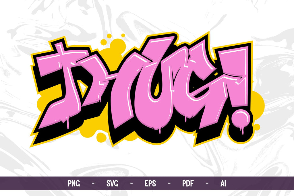 Thug Graffiti Street Art Graphic | SVG, PNG, EPS, PDF, AI - So Fontsy