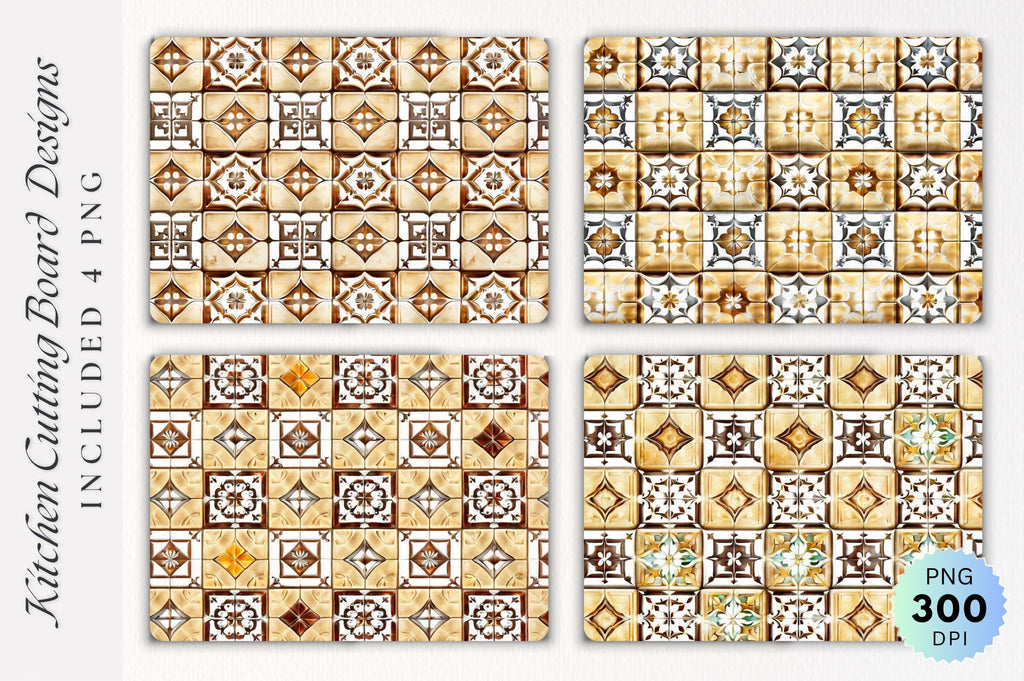 Tiles Cutting Board PNG Design - So Fontsy