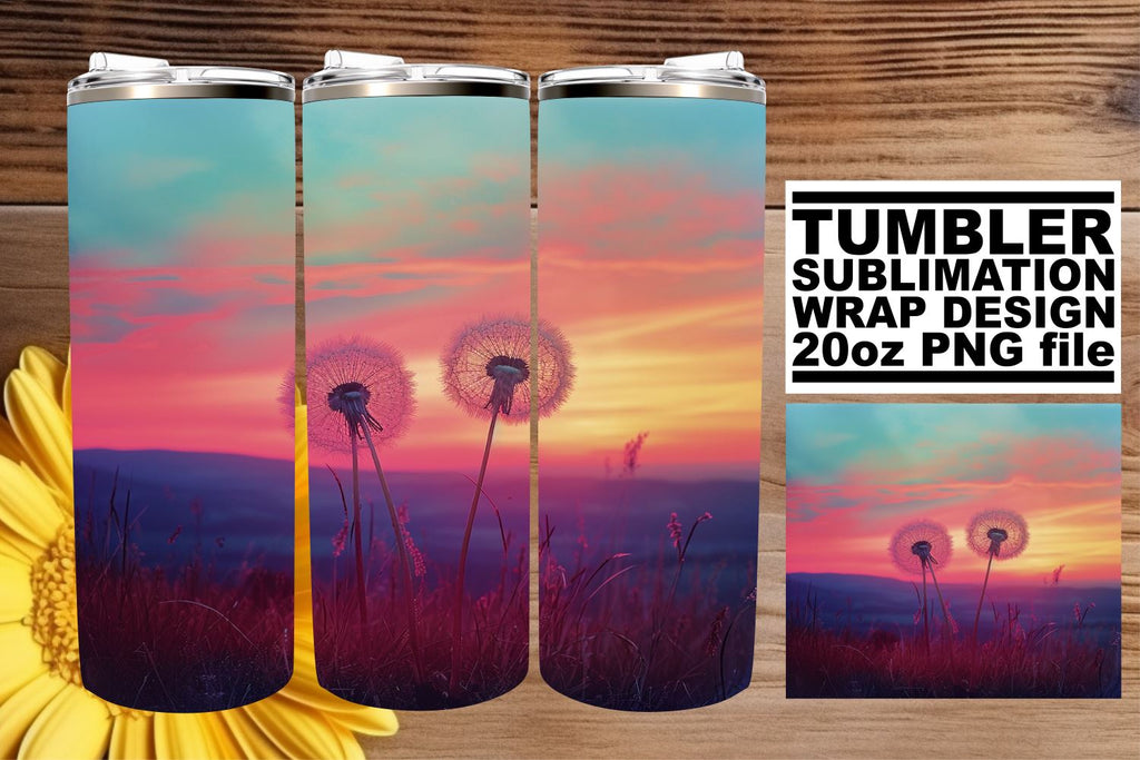 Timeless Blossom Charm: Retro Tumbler Sublimation - So Fontsy