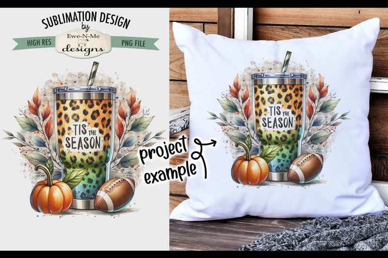 Tis Season Leopard Print Cup | PNG Design for Sublimation DTF - So Fontsy