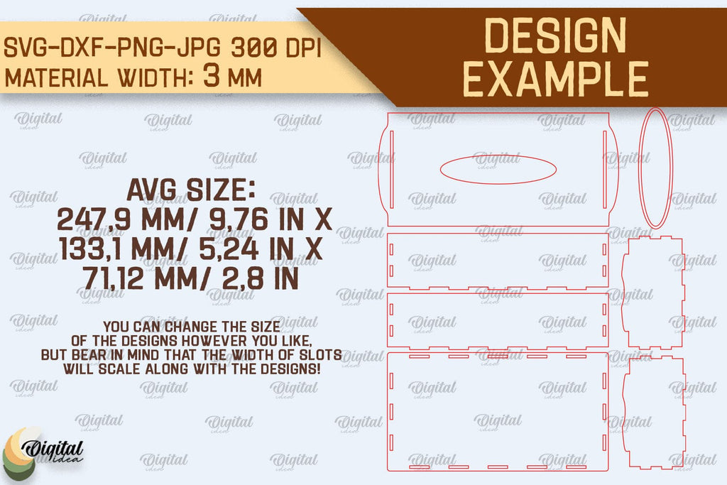 Tissue Wooden Box Laser Cut. Decorative Tissue Box SVG - So Fontsy