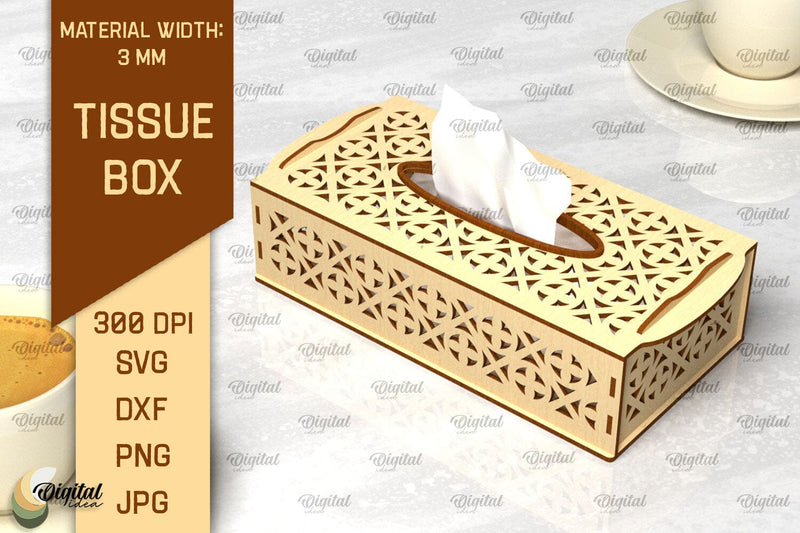 Tissue Wooden Box Laser Cut. Decorative Tissue Box SVG - So Fontsy