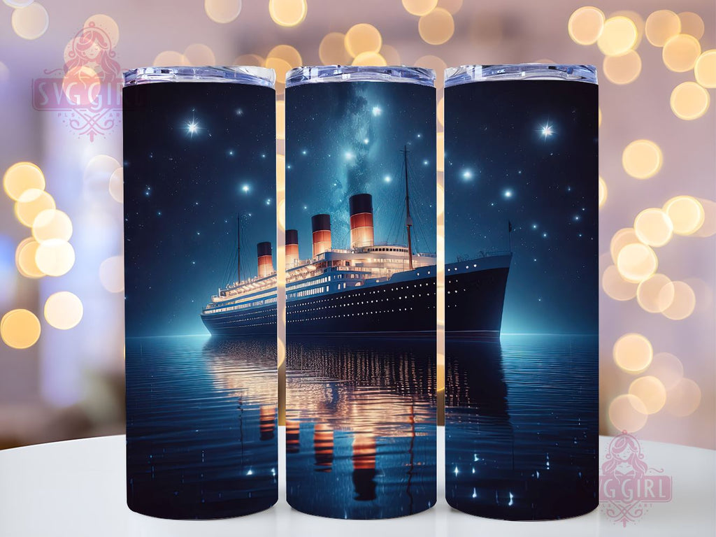 Titanic Ship 20oz Tumbler Wrap Sublimation Design, Straight Tapered ...