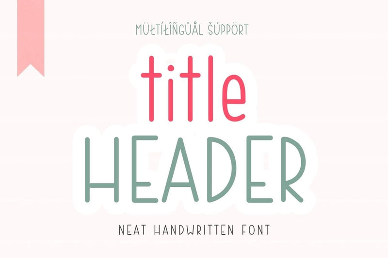 Title Header - Handwritten Font - So Fontsy
