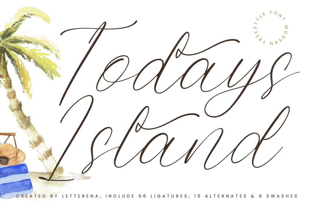 Todays Island - Modern Freestyle Font - So Fontsy
