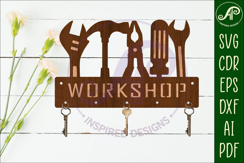 Tools, Workshop Key holder designs for wood and metal - So Fontsy