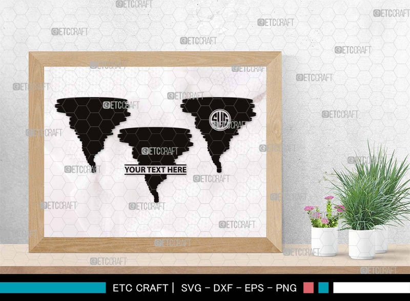 Tornado Monogram, Tornado Silhouette, Tornado SVG, Twister Svg ...
