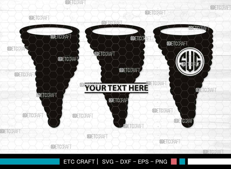 Tornado Monogram, Tornado Silhouette, Tornado SVG, Twister Svg ...