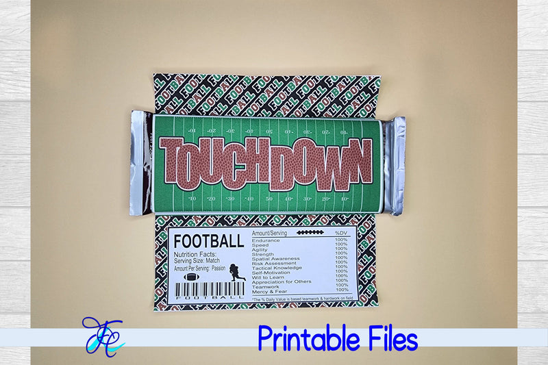 Touchdown Candy Bar Wrapper - So Fontsy