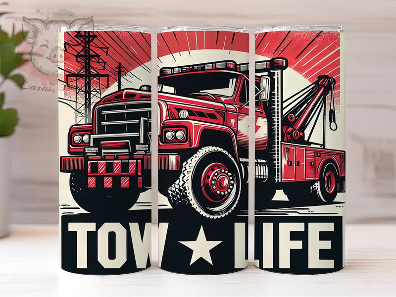 Tow Truck Life 20oz Tumbler, Tow Truck Tumbler, Tow Life Design, 20oz ...
