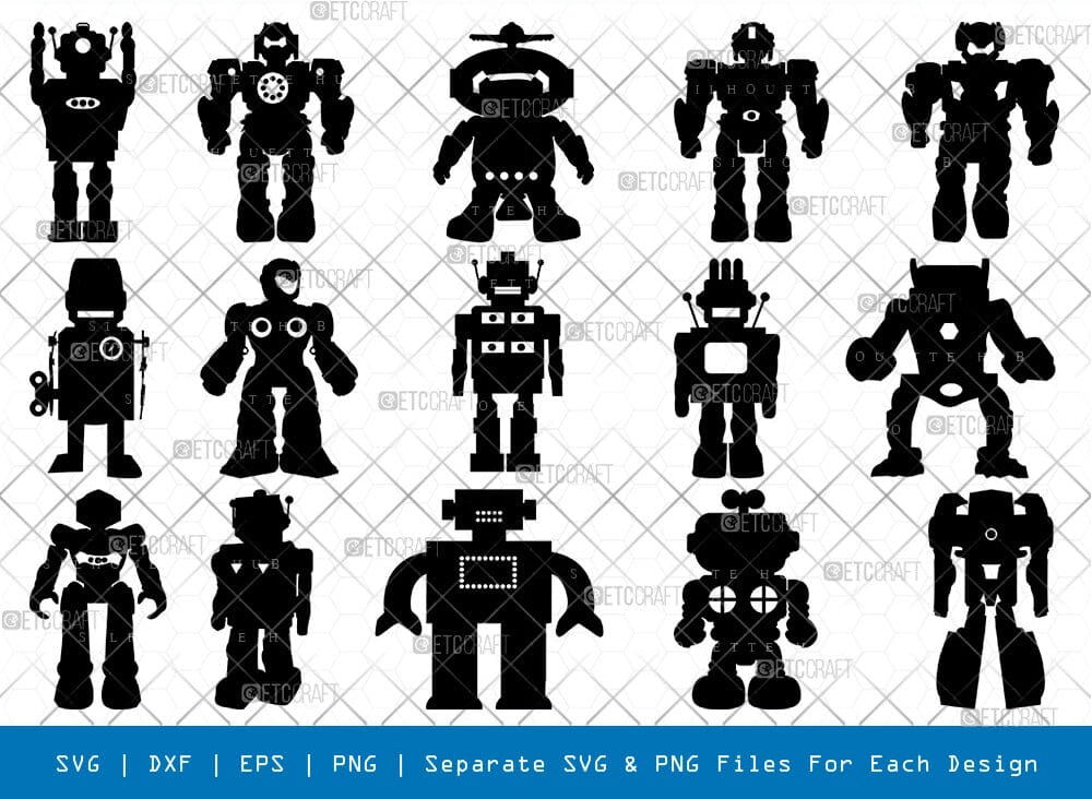 Toy Robot Svg Cricut Cut Files Png Bundle, SB01169 - So Fontsy