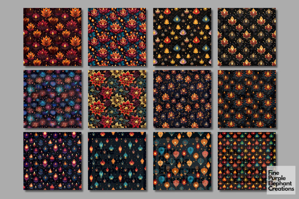 Traditional Indian Diwali Hindu Pattern - So Fontsy
