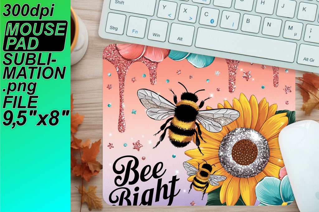 Transform your workspace with stunning mouse mat designs! , Bee - So Fontsy