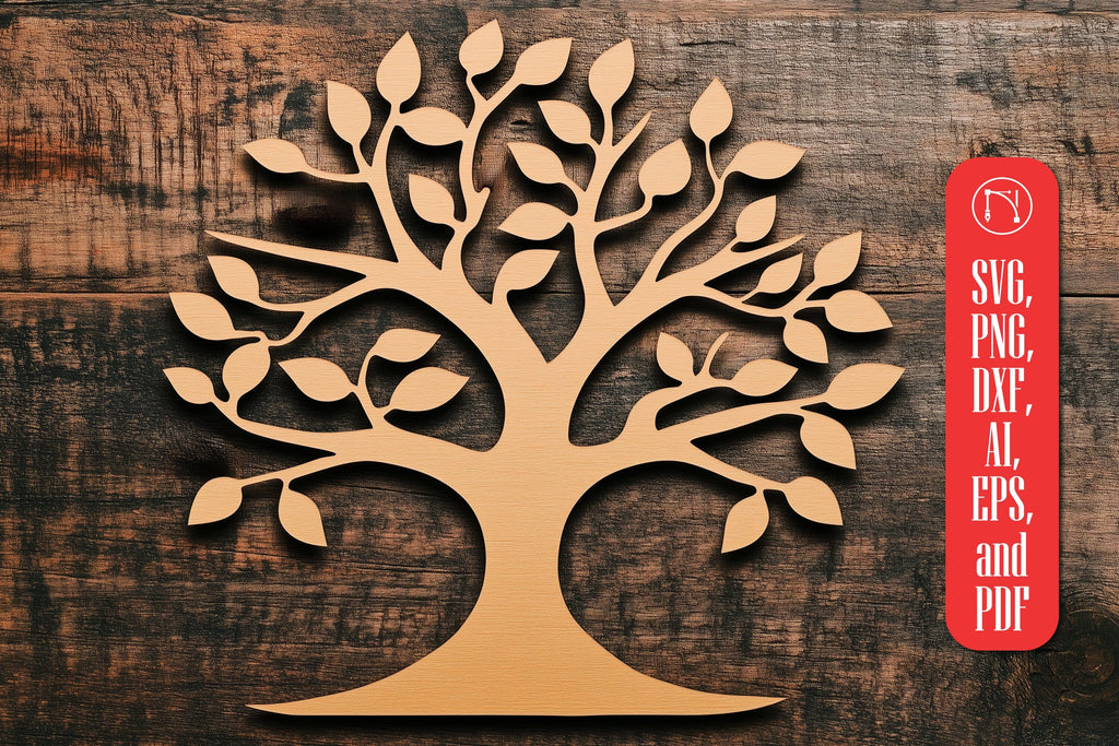 Tree Laser Cut SVG Cut File - So Fontsy