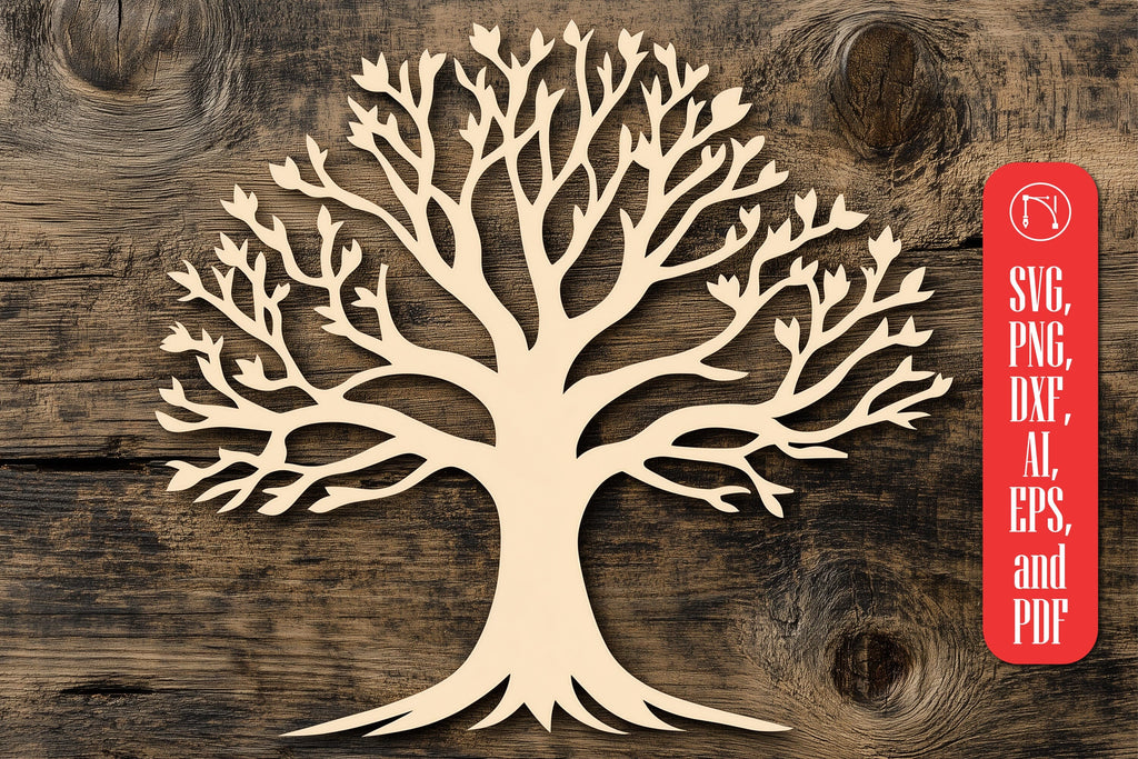 Tree Laser Cut SVG Cut File - So Fontsy