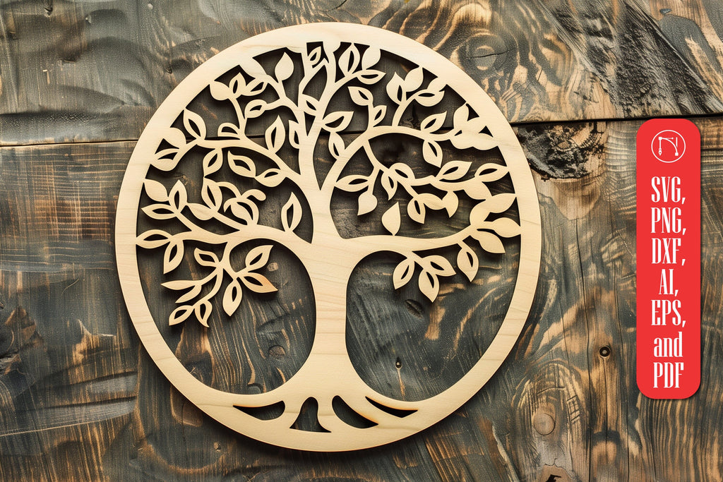 Tree Laser Cut SVG cut File - So Fontsy