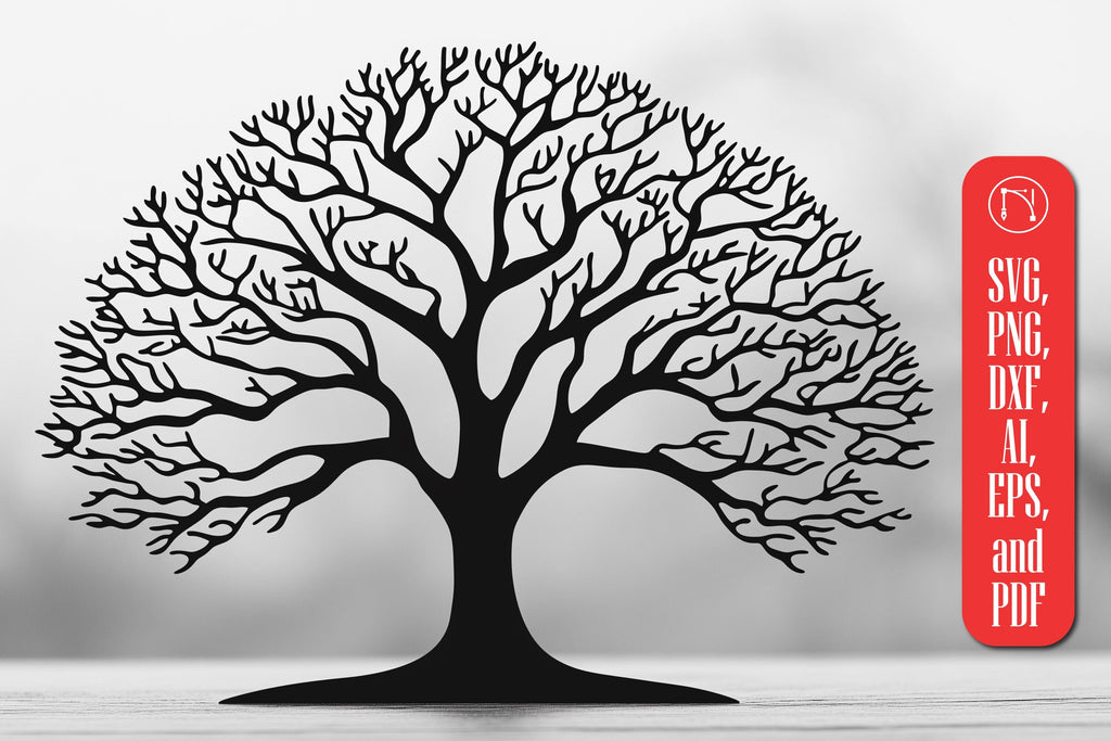Tree Laser Cut SVG Cut File - So Fontsy